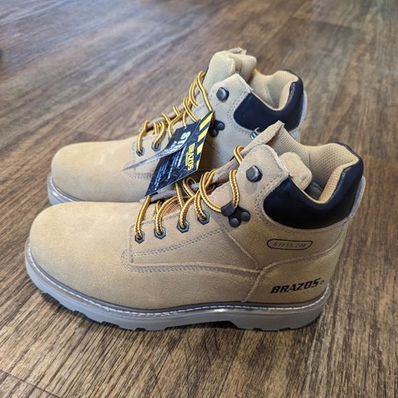 Brazo’s | Shoes | Brazos Mens Work Force Steele Toe Leather Boots Size ...